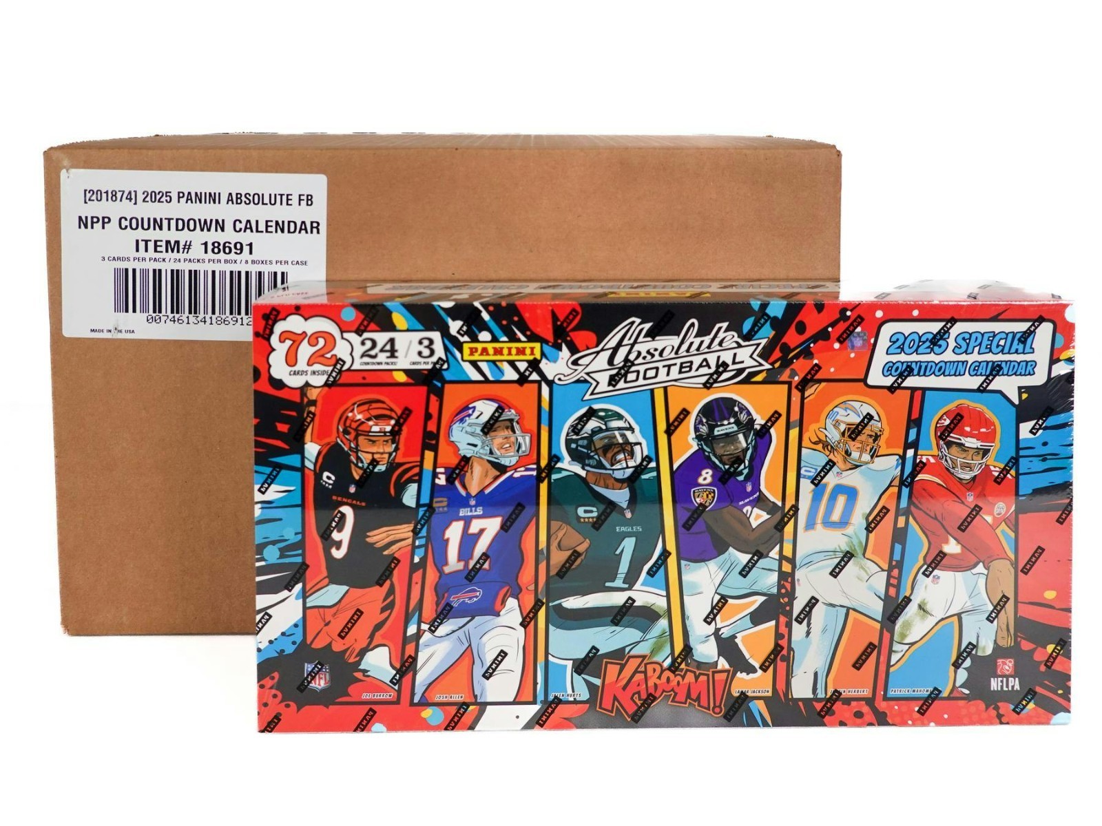 2025 Panini Absolute Football Countdown Advent Holiday Calendar Box - Kaboom! | eBay