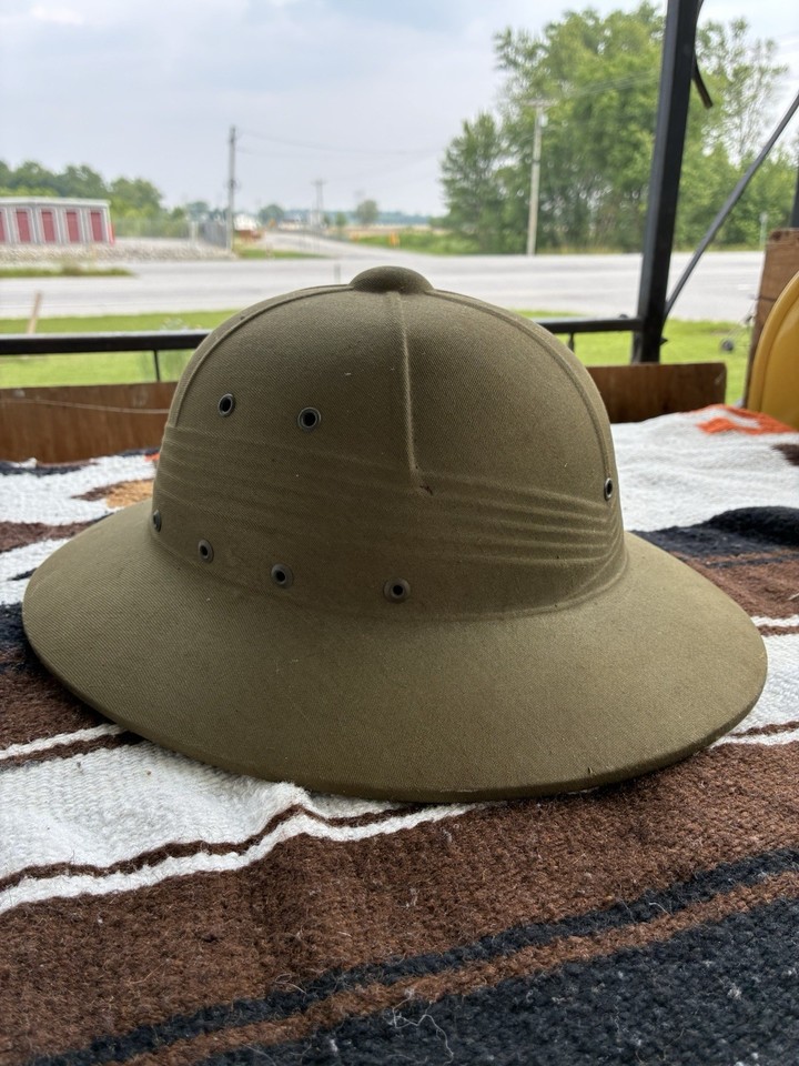 Vintage World War II WW2 Pith Helmet 1944 with Liner and Chinstrap ...