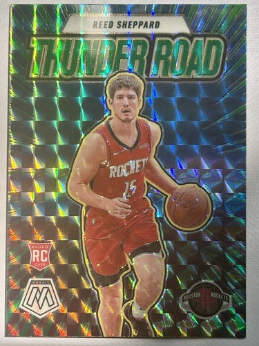 2024-25 Panini Mosaic Reed Sheppard #16 Thunder Road Green Mosaic Prizm ...
