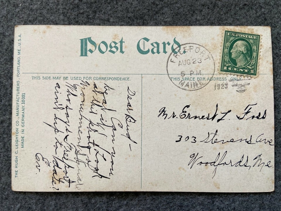 Monument Square showing City Hall, Portland Maine Vintage 1923 Postcard ...