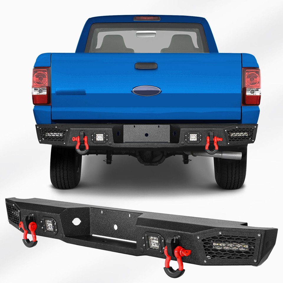 Fit 1998-2011 Ford Ranger Front or Rear Bumper W/Winch Plate & LED ...