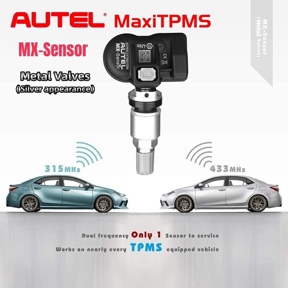 12PCS Autel TPMS Sensor MX-Sensor 315MHz + 433MHz Programmable ...