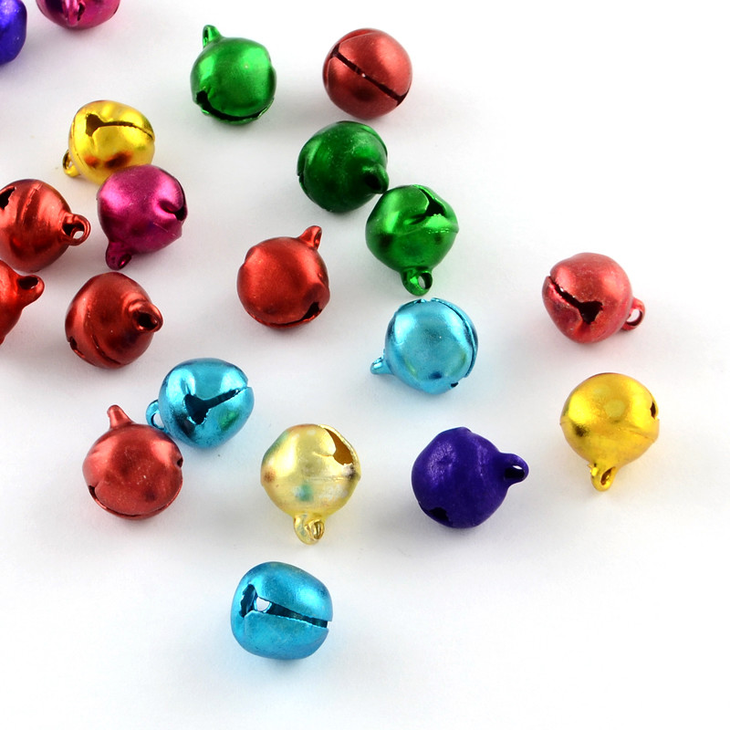 1000 Random Aluminum Mini Jingle Bell Charms Loose Dangle Pendants ...