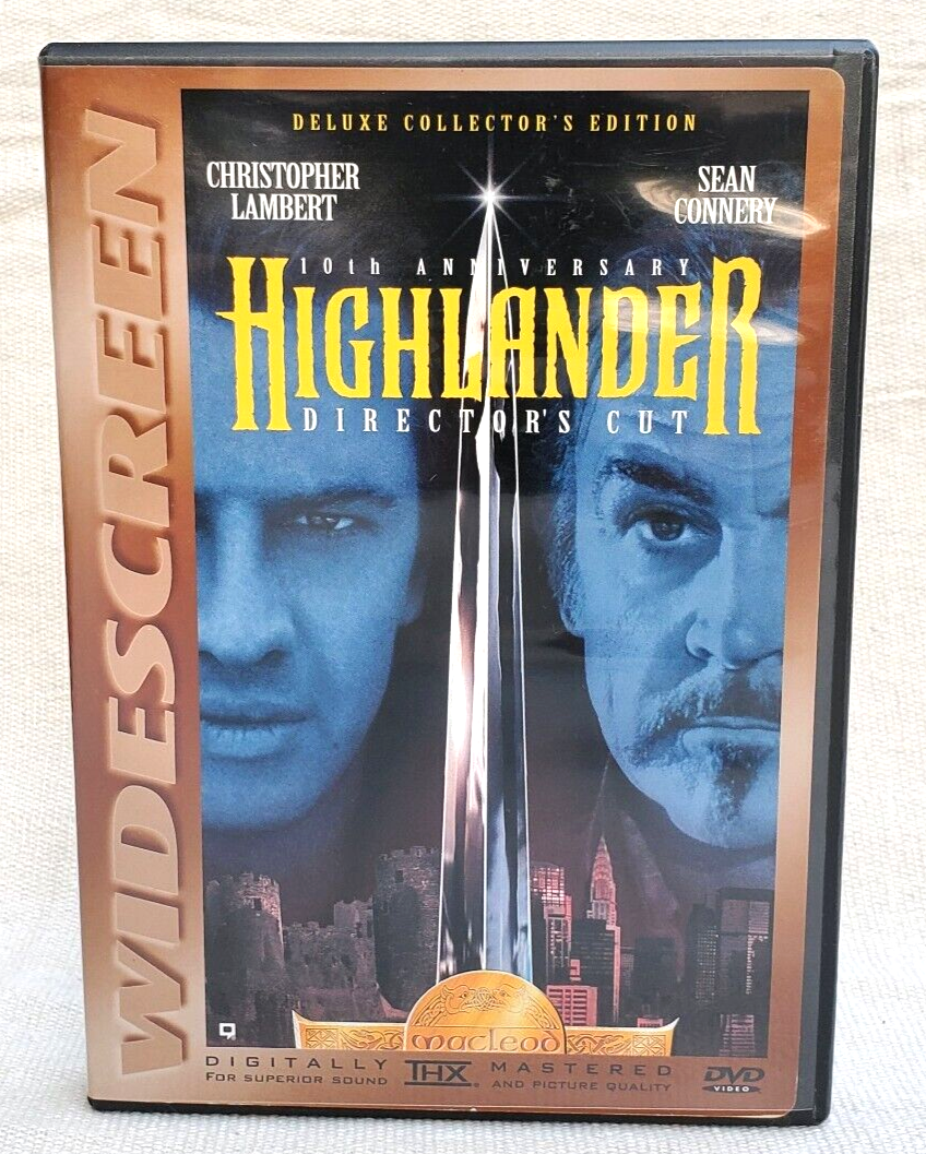 HIGHLANDER DVD Disc 10th ANNIVERSARY DIRECTOR'S CUT SEAN CONNERY ...