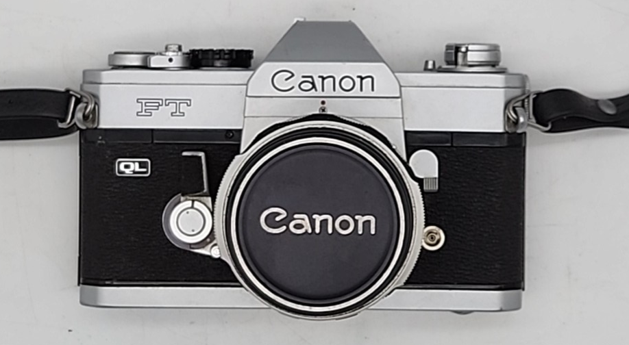 Canon 35mm Film Camera FT QL w/ 50mm f/1.8 Lens Case Made In Japan ...