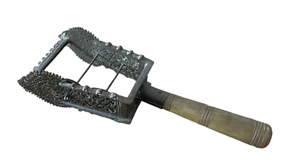 Antique African Ethiopian Bronze Ceremonial Rattle Tsenatsil Instrument ...