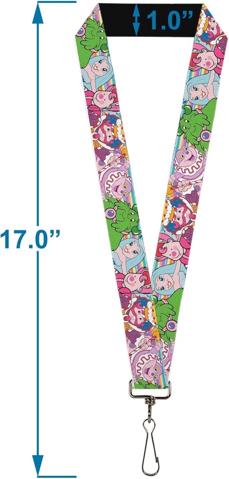 Buckle-Down Hasbro Lanyard, Candy Land Character Lineup Stripe Multi ...