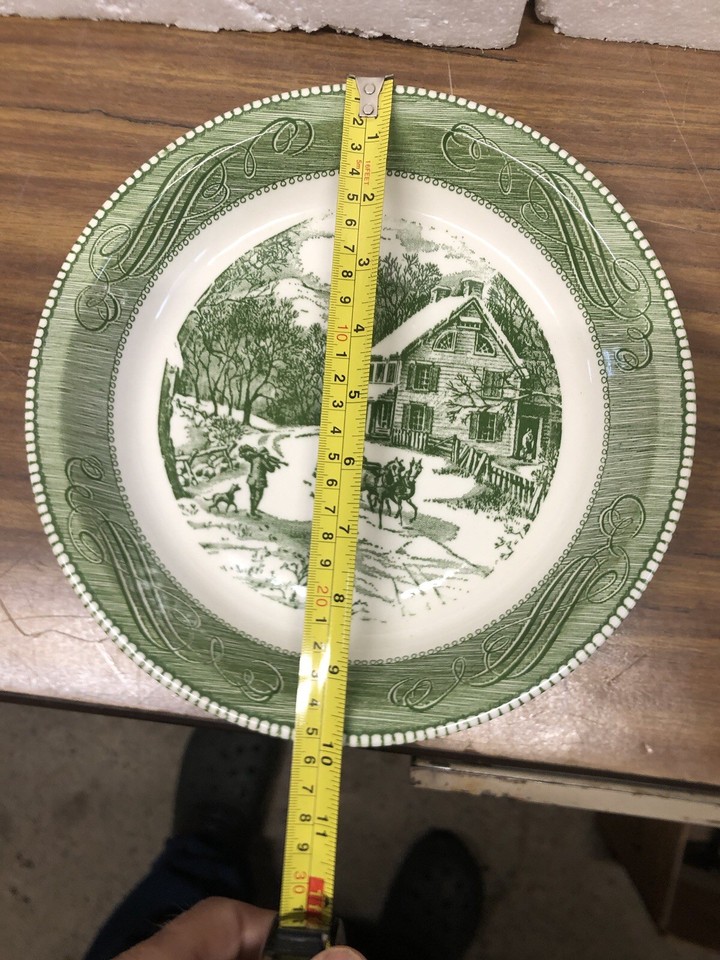 Vintage Royal China Jeannette Pie Plate brown American Winter Farm ...