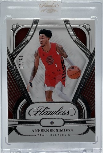 2023-24 Panini Flawless Basketball Anfernee Simons Silver Diamond /20 ...