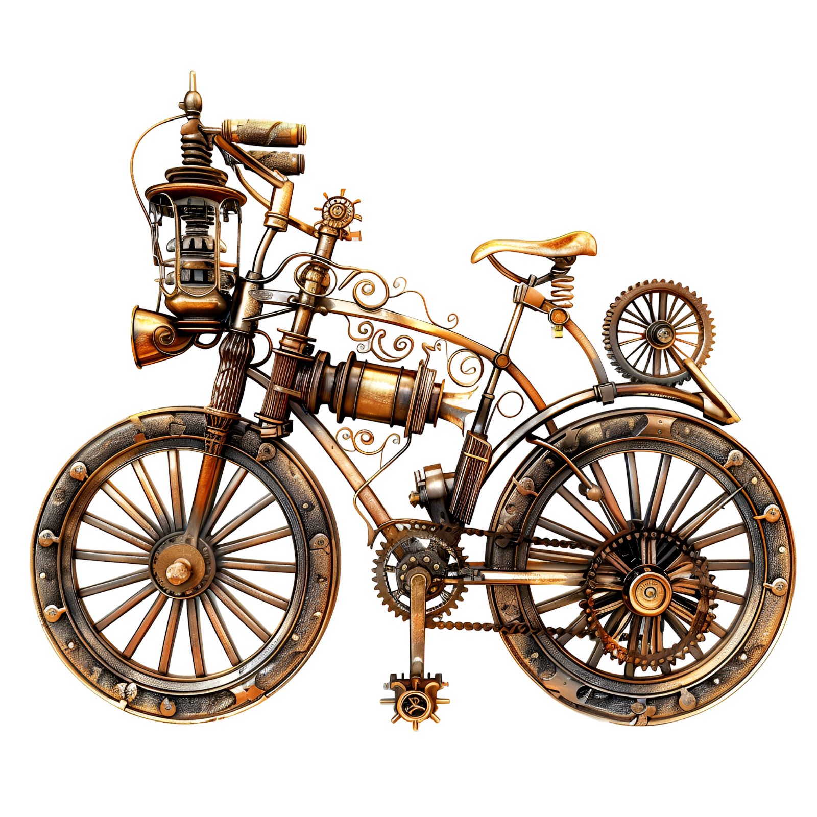Steampunk Bike Sticker 4" Clockwork Gear Diesel Science Fiction ...