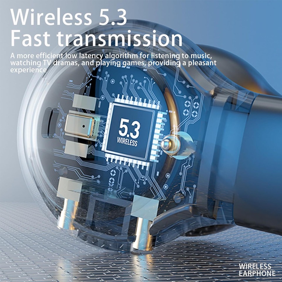 M47 Wireless Earbuds Ear Clips Bluetooth Sport Buds With Charging Case ...