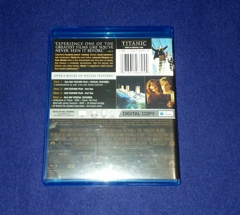 Titanic (Blu-ray/DVD, 2012, 4-Disc Set, Includes Digital Copy) LAST ONE ...