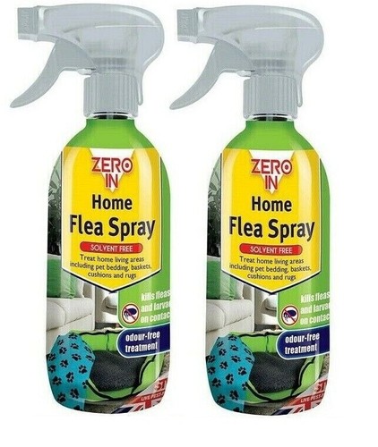 2 x Zero In Home Flea Treatment Spray 500ml 5036200340252 | eBay