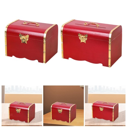 Treasure Chest Organizer Savings Box with Lock for Kids Birthday Gifts ...