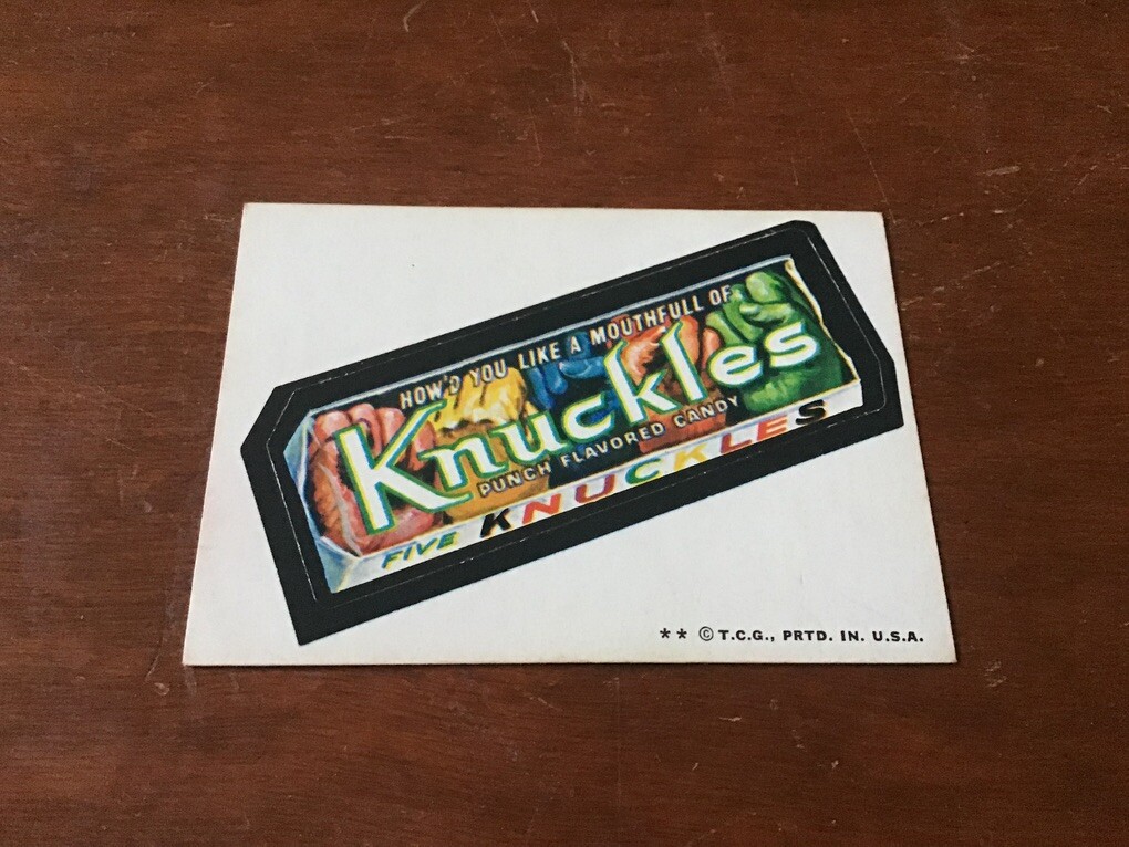 Vintage Original 1970's WACKY PACKAGES STICKER ---- KNUCKLES | eBay