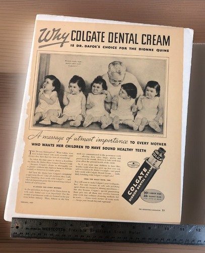 Original 1937 Health & Beauty Ad: Colgate Dental Cream is Dr. Dafoe's ...