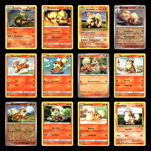 12x Arcanine Growlithe Lot 11.0 XY BREAKpoint Pokemon Cards Collection ...