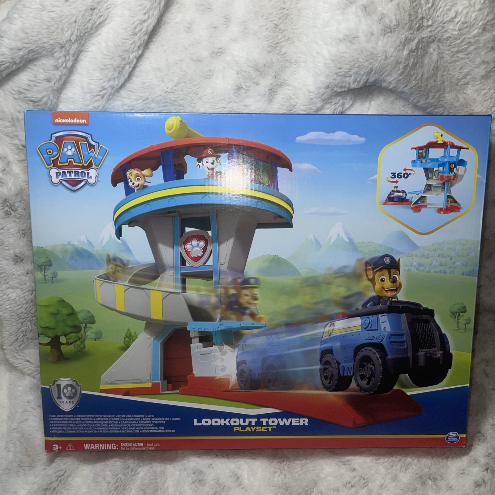 Paw Patrol Lookout Tower Playset with Toy Car Launcher 2 Chase Figures ...
