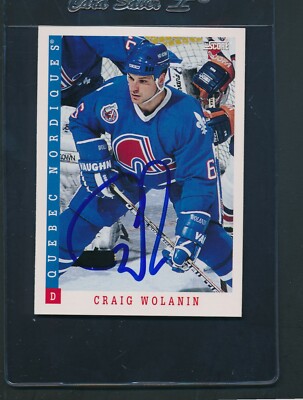 1993/94 Score #406 Craig Wolanin Nordiques Signed Auto *E8136 | eBay