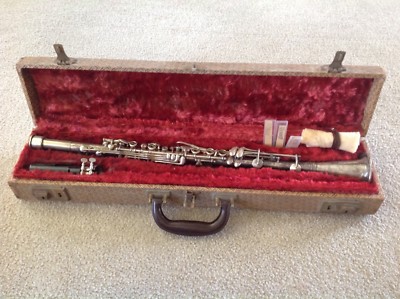 Vintage RARE Carl Fischer New York Deluxe Metal Clarinet w/Case | eBay