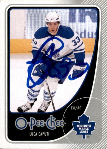 Luca Caputi Signed Auto 2010-11 O-Pee-Chee card Toronto Maple Leafs | eBay