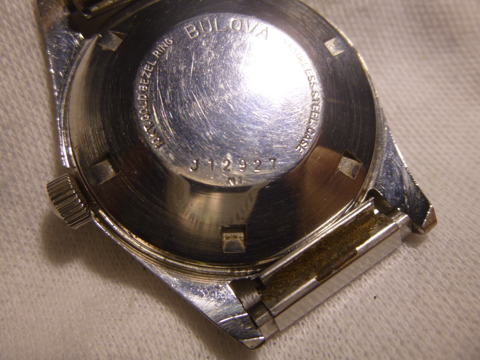 Bulova Oceanographer Automatic 333 Feet 10k Gold Bezel Ring Men's watch ...