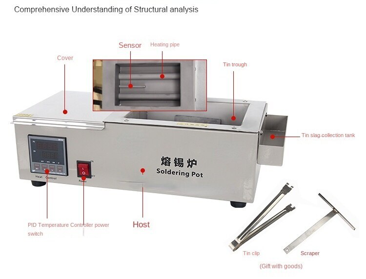 Digital Display High Temperature Melting Tin Soldering Pot Solder ...