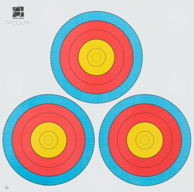 Archery 3 Spot 20cm FITA Vegas Reinforced Paper Target Face Inner 10 ...