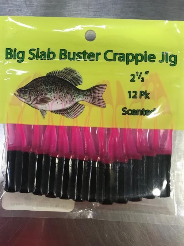 SB0364 2" SLAB BUSTER SCENTED CRAPPIE JIG, BLACK & HOT PINK | eBay