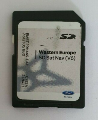 GENUINE FORD MFD SONY SD Card Kuga Focus Fiesta Sat Nav Map V6 EM5T ...