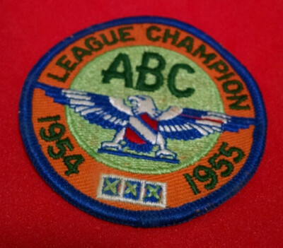 1954-1955 ABC LEAGUE CHAMPION ABC BOWLING EMBROIDERED Sports Patch ...