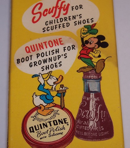 Walt Disney's Mickey Mouse Scuffy Brushless Brown Shoe Polish 1950's | eBay