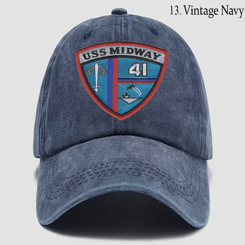 Custom Embroidered Hat CV-41 USS Midway, Veteran Cap, Trucker Hat, Gift ...