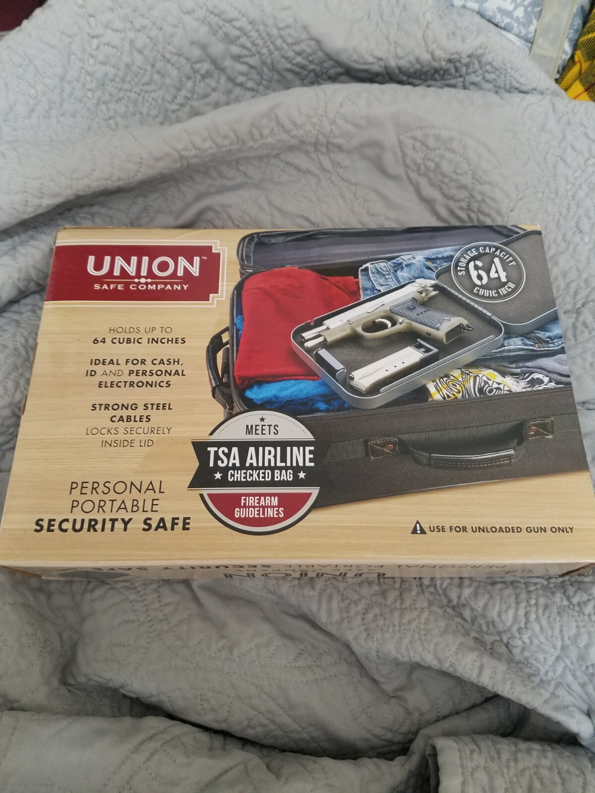 Union Safe Company Personal Portable Security Safe 64 Cubic in. Factory ...