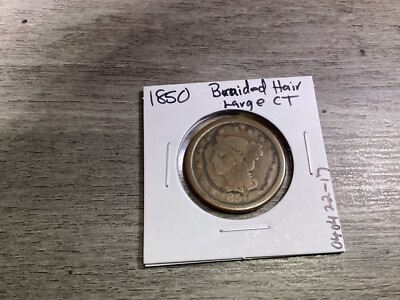 1850-Braided Hair Large Cent-175 Year Old U.S. Copper Coin-040422-17 | eBay