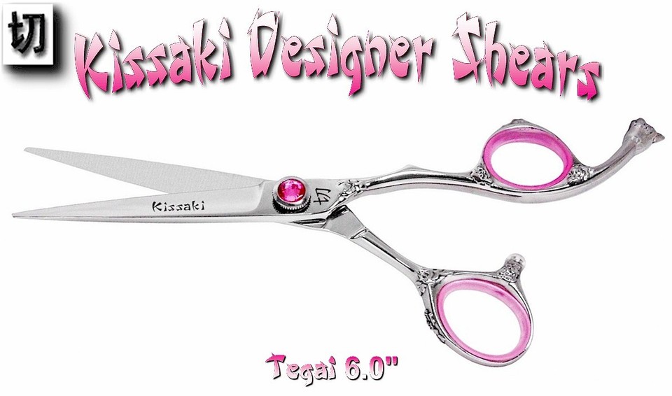 Kissaki Hair Scissors 6.0" Tegai Rose Salon Hairdressing Hair Cutting ...