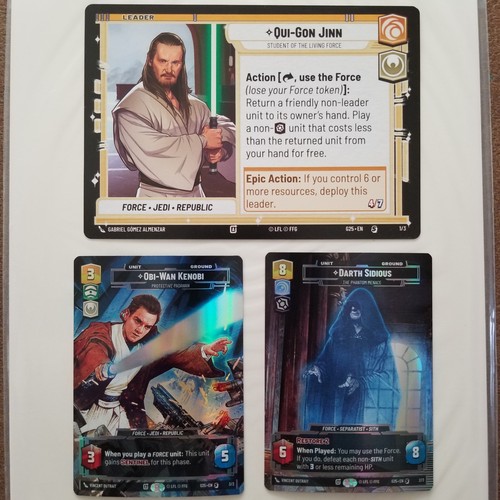 Star Wars Unlimited - Darth Sidious, Obi-Wan, & Qui-Gon Jinn Gift Box ...