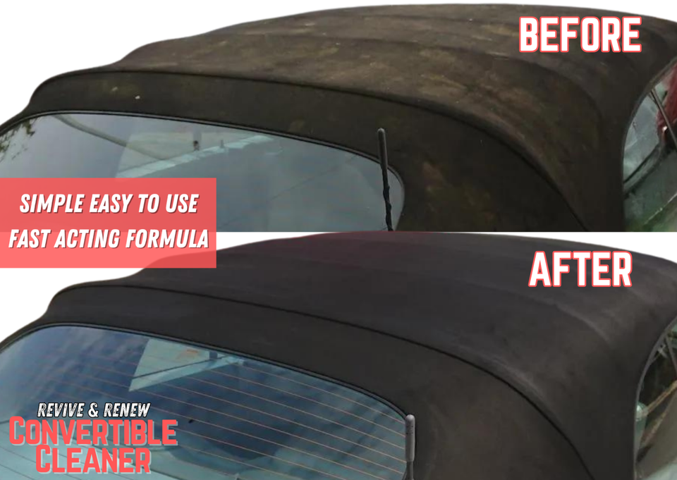 POWERFUL Convertible Roof Cleaner Soft Top Fabric Stain Remover Mould ...