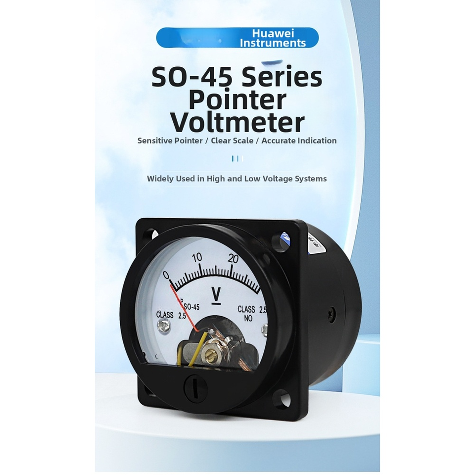 Analog DC Voltmeter SO-45 with Compact Design for Space Saving ...