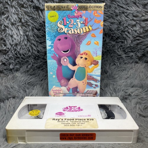 Barney's 1-2-3-4 Seasons VHS 1996 Classic Collection Cartoon Tape Movie ...