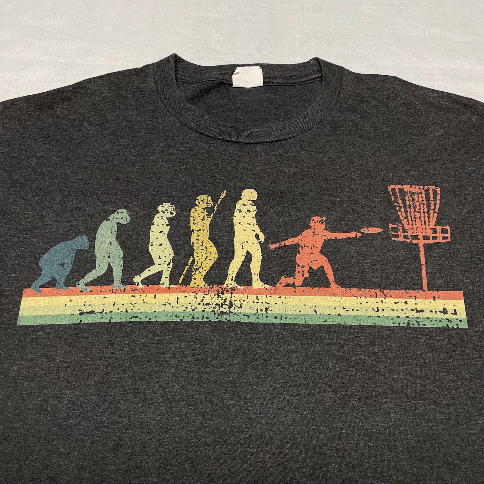 Disc Golf Evolution Of Man T-Shirt Frisbee Target Par… - Gem