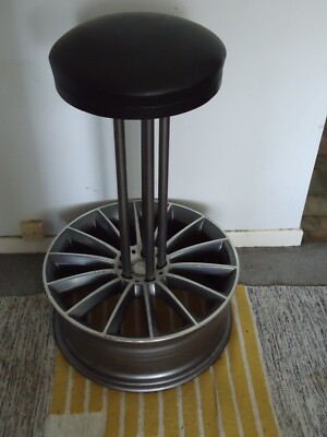 Quirky Bar Stool-Manufactured from Mercedes Benz 4x4 Solid Wheel | eBay UK