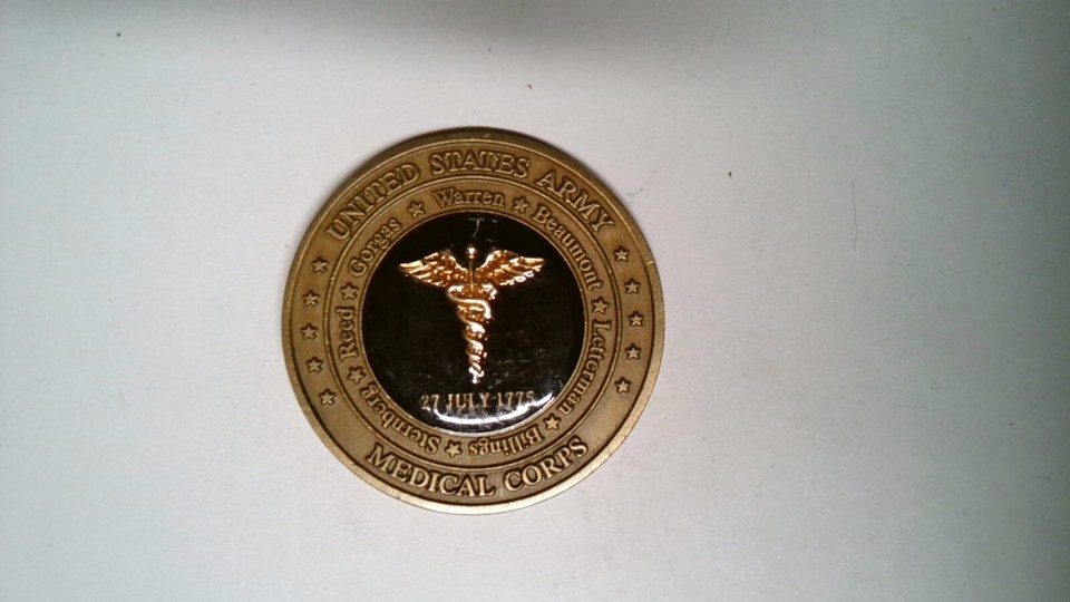 CHALLENGE COIN OLDER UNITED STATES ARMY MEDICAL CORPS CHIEF 2 STAR ...