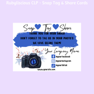 Snap Tag & Share Cards - Personalised - A6 - FREE POST | eBay UK