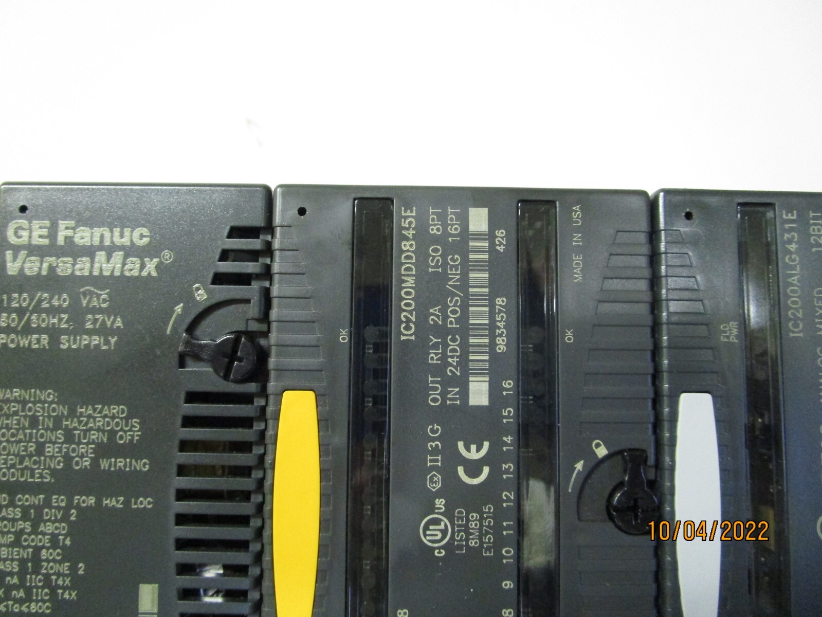GE Fanuc VersaMax PLC System IC200CPU001-HK IC200PWR101D IC200MDD845E ...