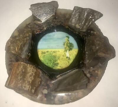 VTG New Mexico Souvenir Resin with rock “vomit Art” Table Decor Trinket ...