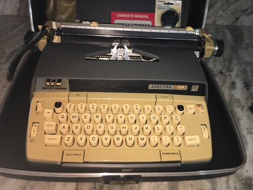 Smith Corona Typewriter SCM Electra 120 Electric with Case 1970's-Rare ...