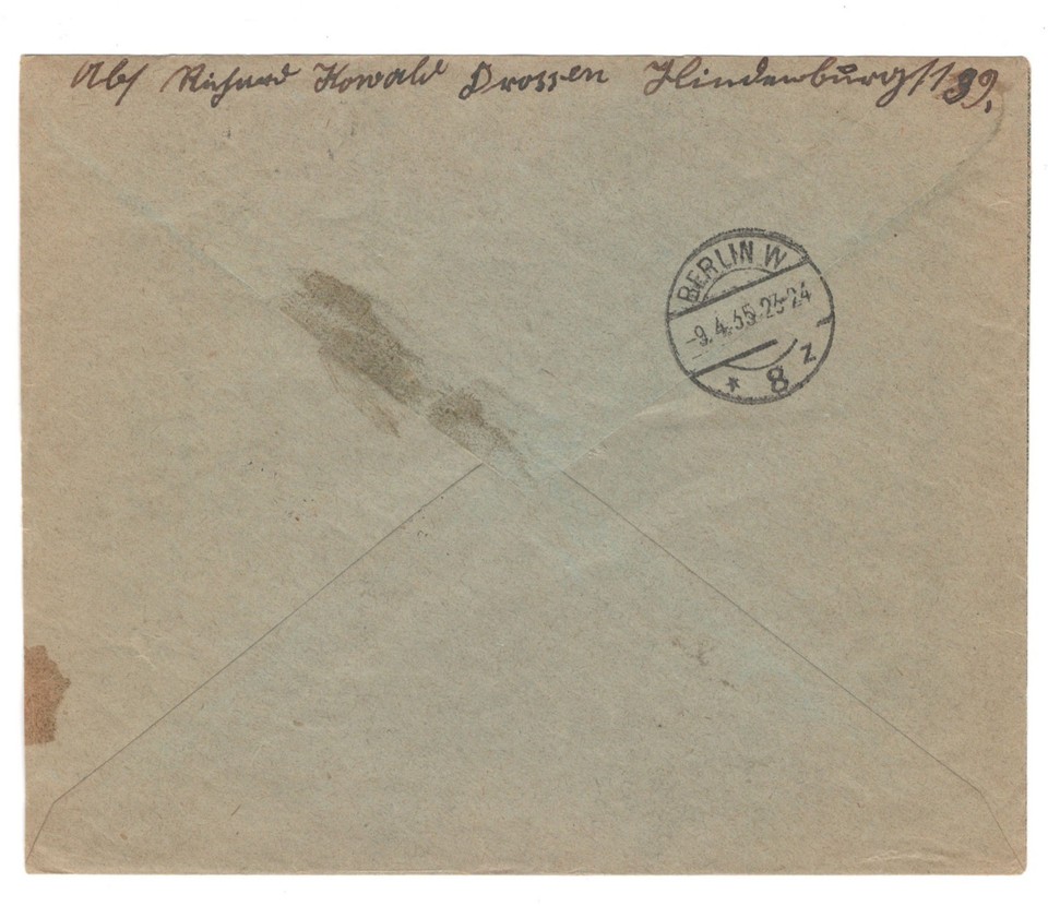 Original German Envelope Addressed to Hitler in 1935 | eBay