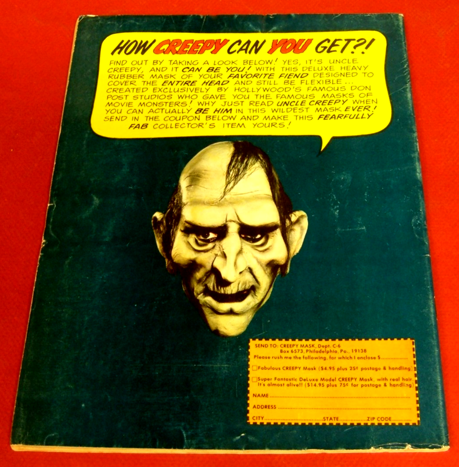CREEPY COMIC MAGAZINE December 1965, issue #6 Warren Horror/Monster. EX ...