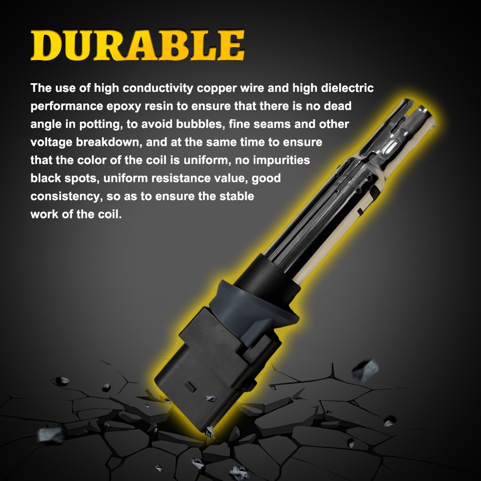 Ignition Pencil Coil Pack 0986221051 Fits For Audi Porsche Vw 3.2 V6 ...